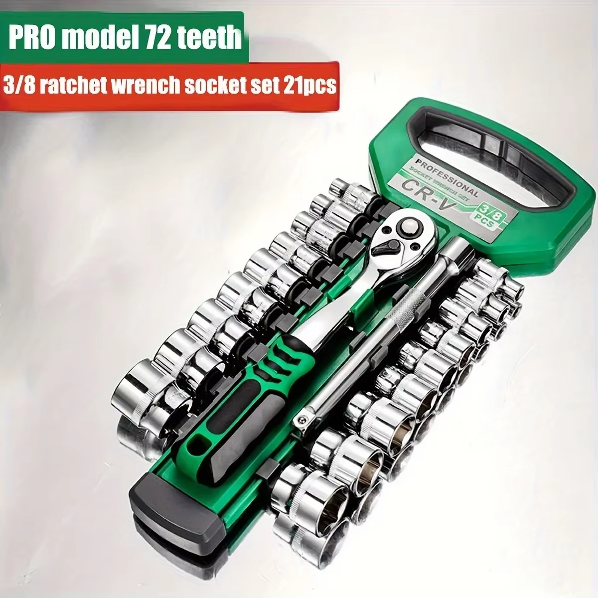 15/21pcs Socket Ratchet Handle Wrench Set 1/4" 3/8... – Grandado