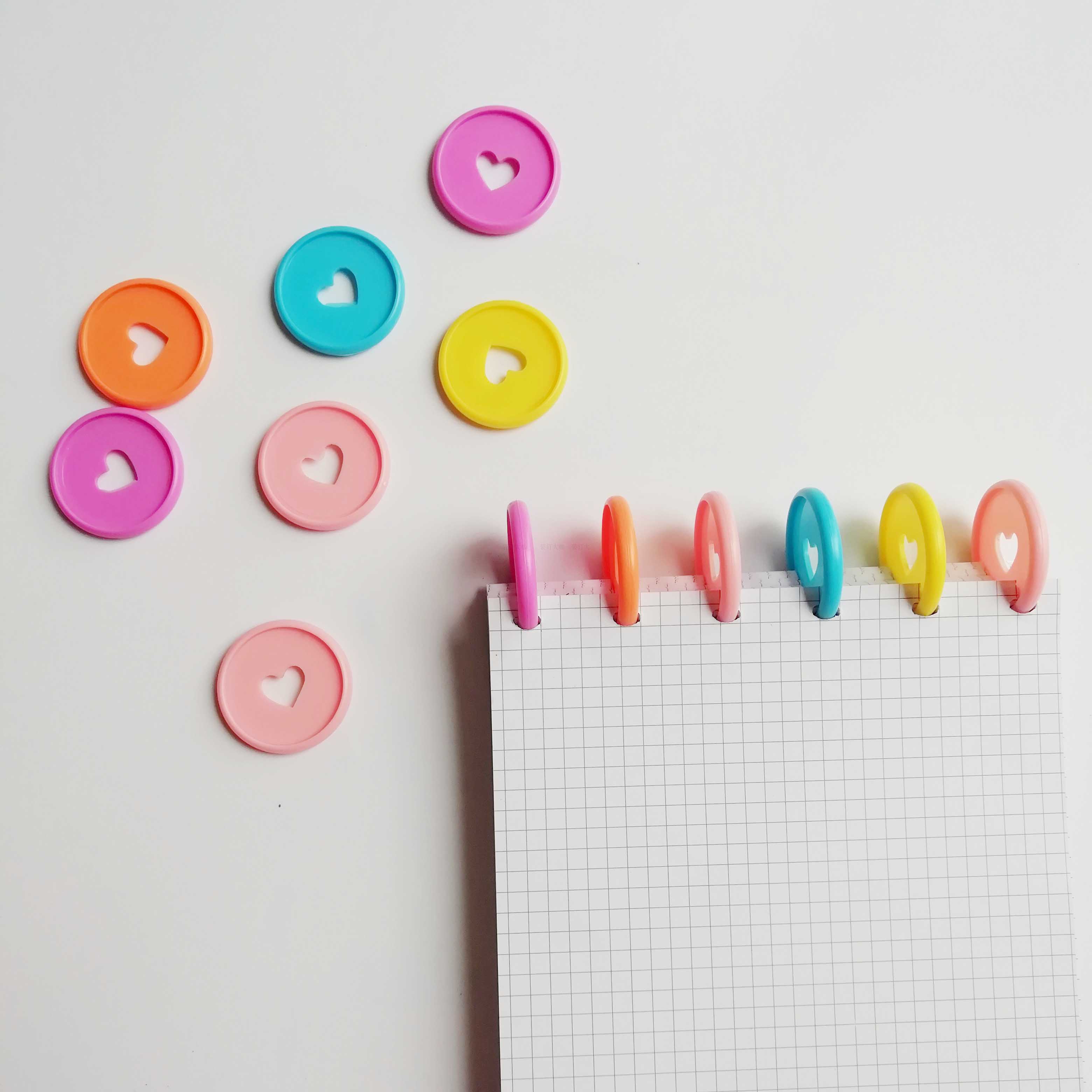 6pcs/lot Transparent Colored Plastic Binding Ring ... – Vicedeal