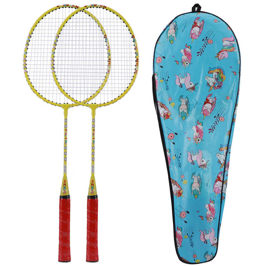 A Pair Children Badminton Racket Aluminum Badminto... – Grandado