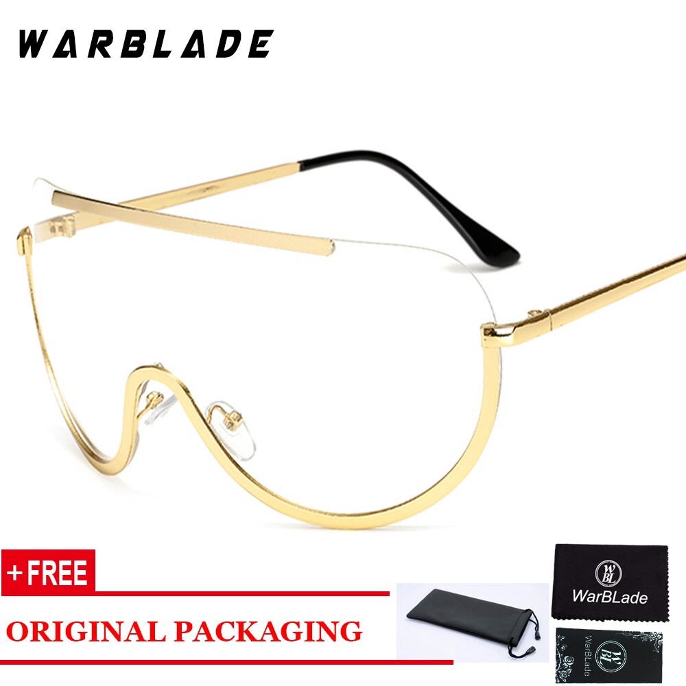 WarBLade Women Big Glasses Frame Oversized Men Rim... – Grandado