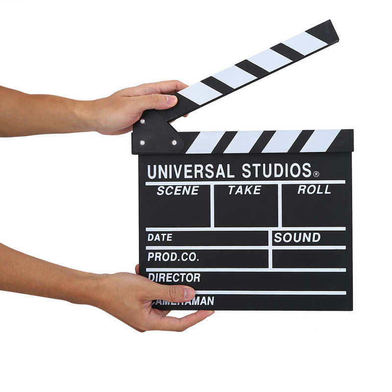 30 x 27cm Director Video Scene Clapperboard Wooden... – Grandado