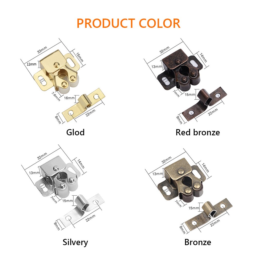 1PCS 4Color Double Roller Catch With Prong and Bal... – Grandado