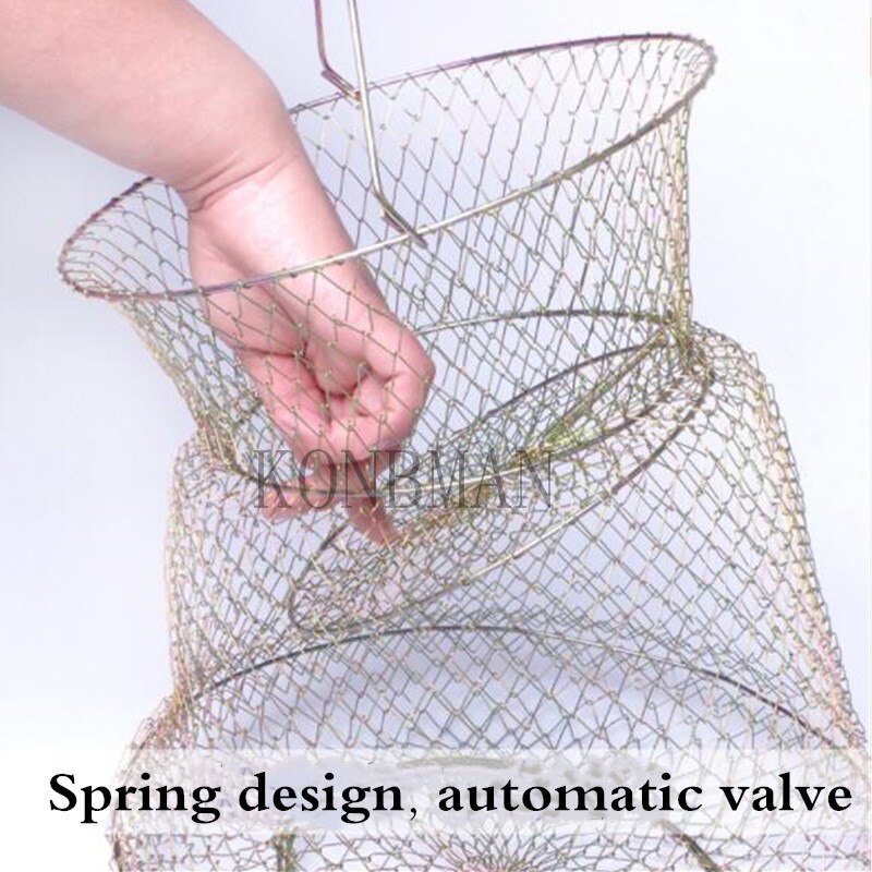 Metal Wire Fishing Net Fish Crabs Squid Shrimp Mes... – Grandado