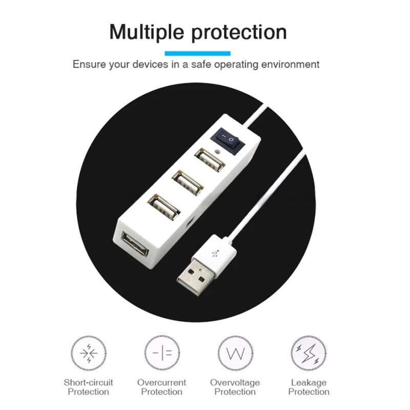 USB 2.0 Hub USB Hub 2.0 Multi USB Splitter Hub Use... – Vicedeal