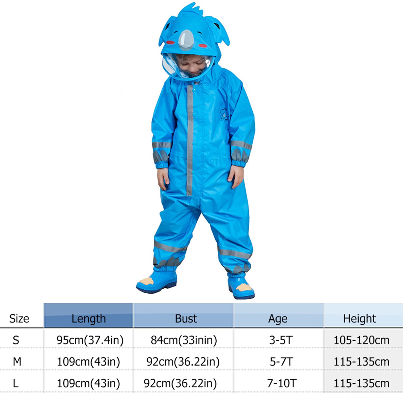 3-10Years Kids Cartoon Raincoat Outdoor Waterproof... – Grandado