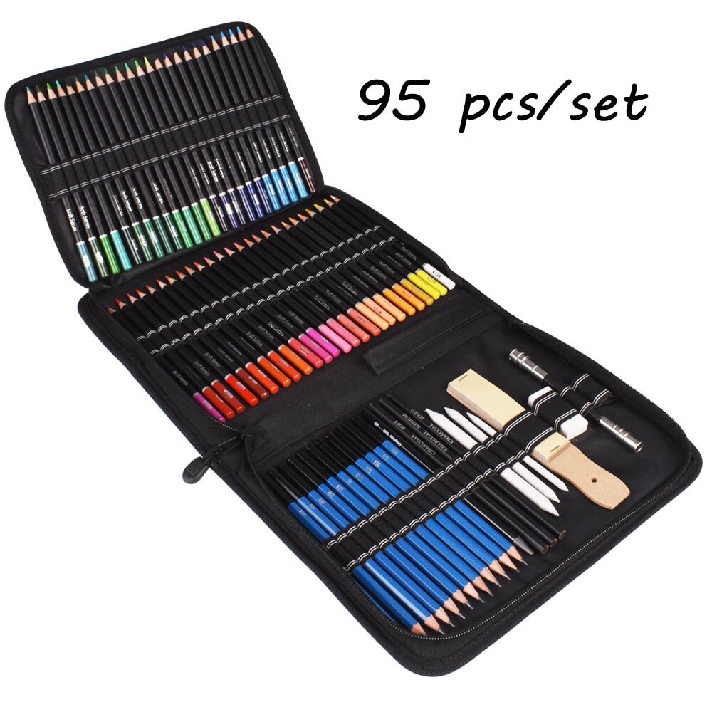 72PCS Sketch Pencils and Colored Pencils Set Schoo... – Vicedeal