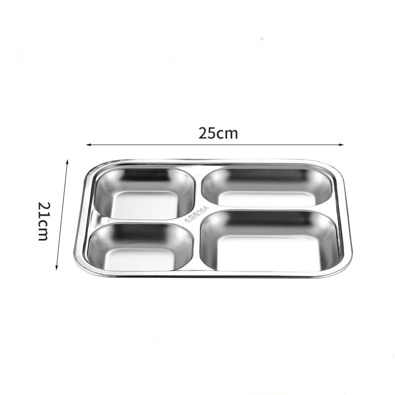 1pc Stainless Steel Divided Dinner Tray Lunch Cont... – Grandado
