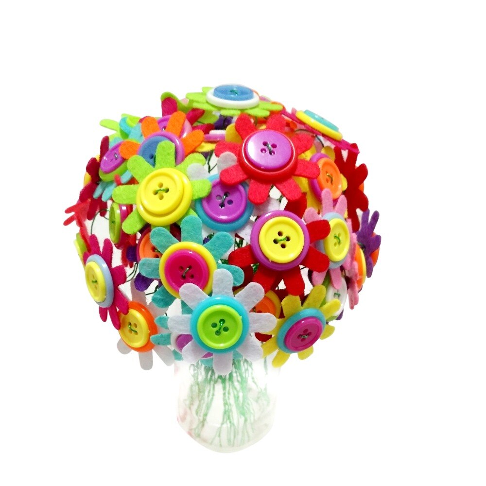 DIY Button Flower Craft Kits Felt Toy Children Edu... – Vicedeal