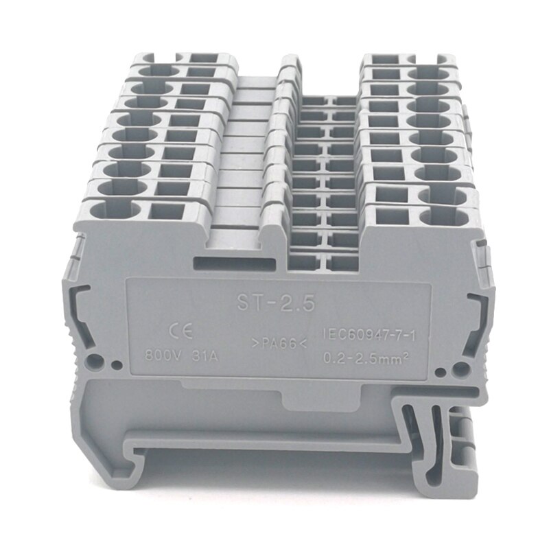 5Pcs Spring Terminal Blocks ST-2.5 Morsettiera Din... – Vicedeal