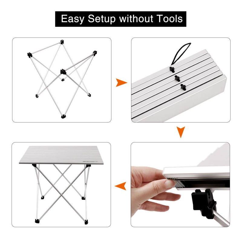 Foldable Table Portable Folding Desk Camping Hikin... – Grandado