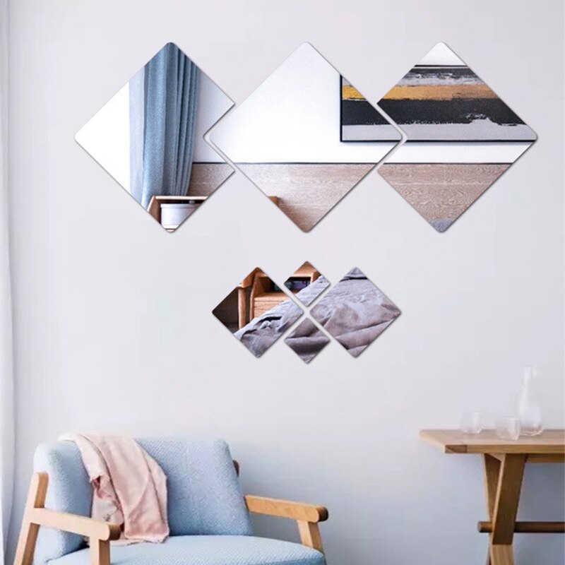 Mirror Wall Sticker Bathroom Mirror Effect Wallpap... – Grandado