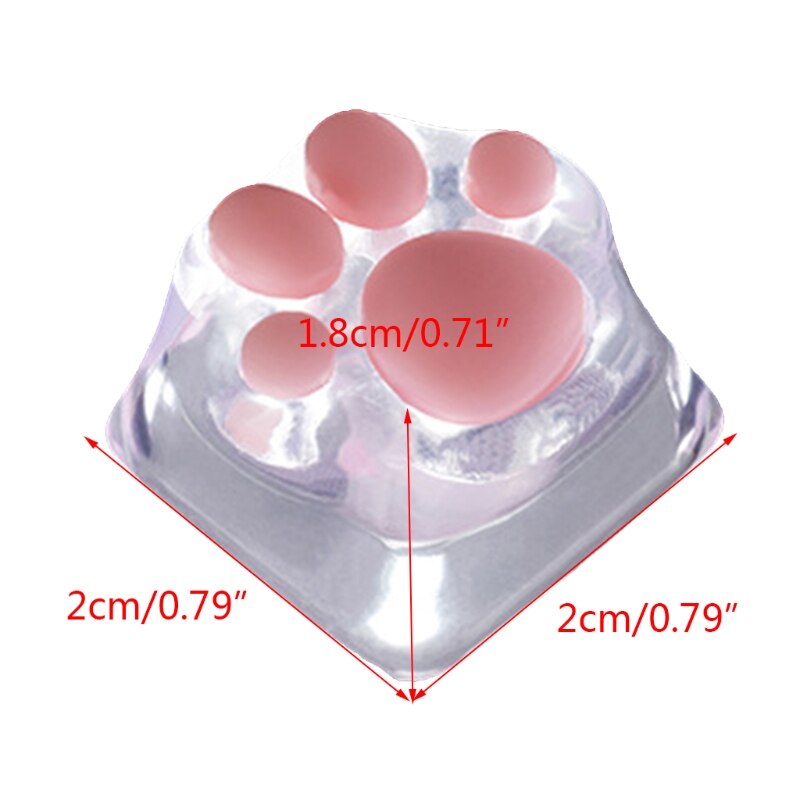 Personality Transparent Resin Kitty Paw Artisan -C... – Vicedeal