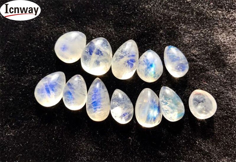 Natural white moonStone Beads 7*11mm 1pcs random c... – Grandado