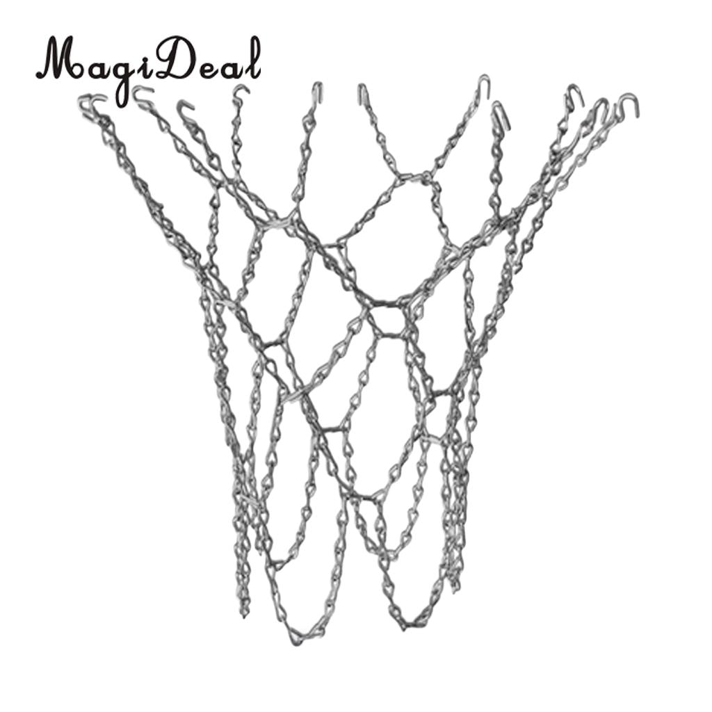 MagiDeal Heavy Duty Metal Chain Link Basketball Ne... – Grandado
