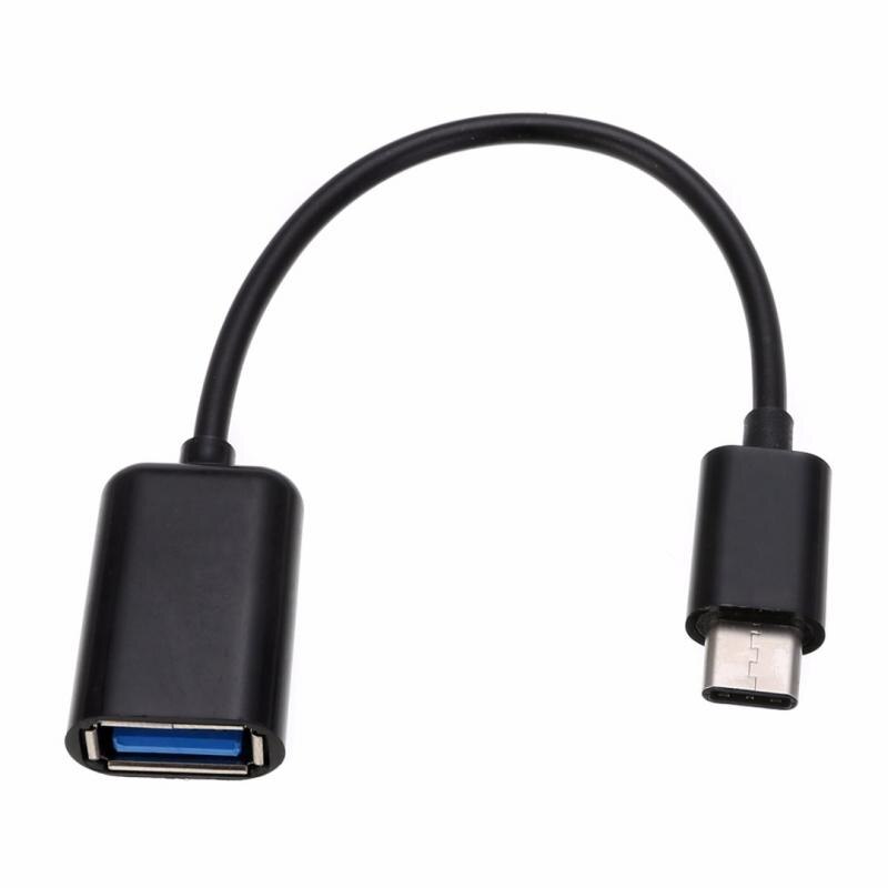 Black Otg Type C Male To USB Data Cable Reversible... – Grandado
