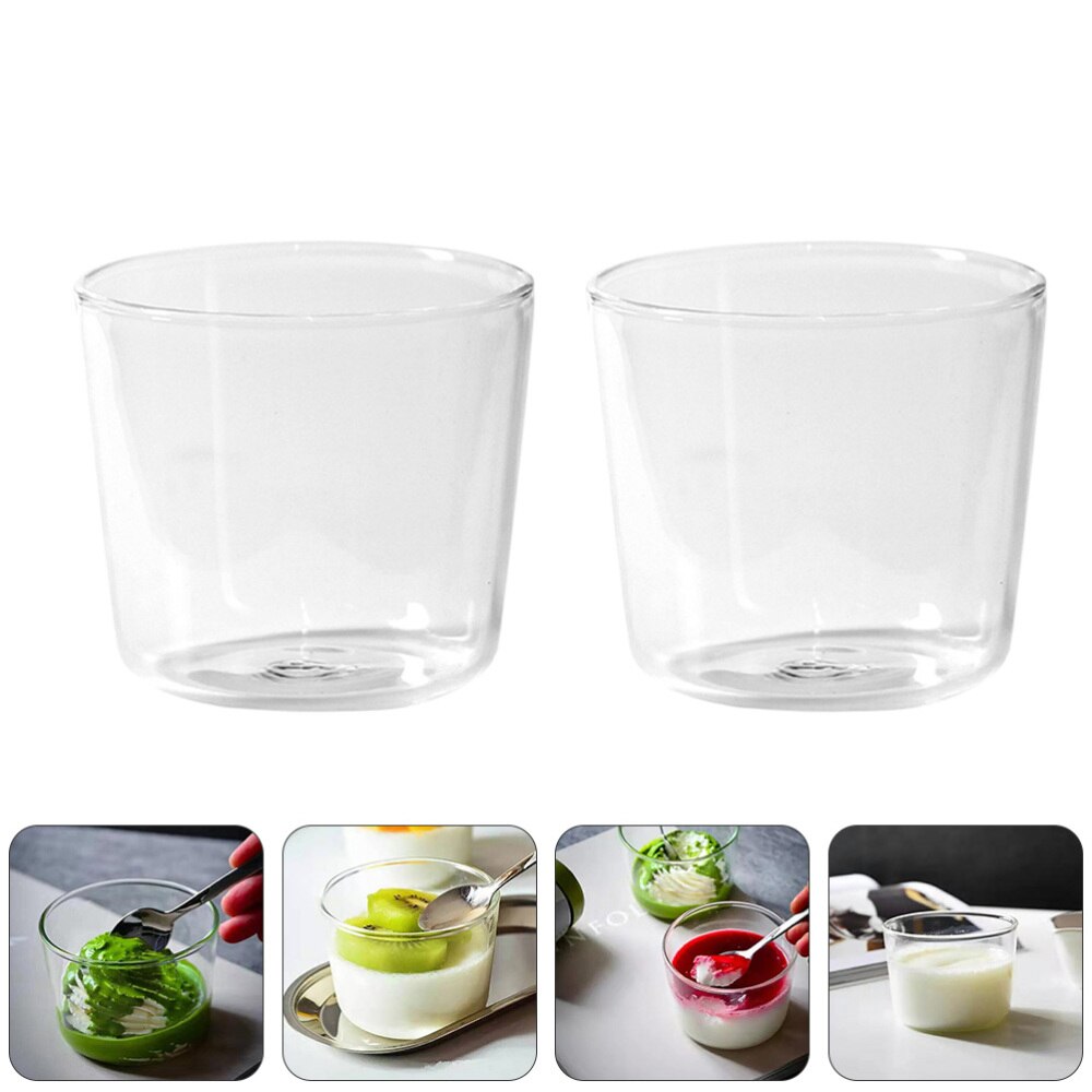 2pcs Glass Tableware Fruit Dessert Yogurt Cups Kit... – Grandado