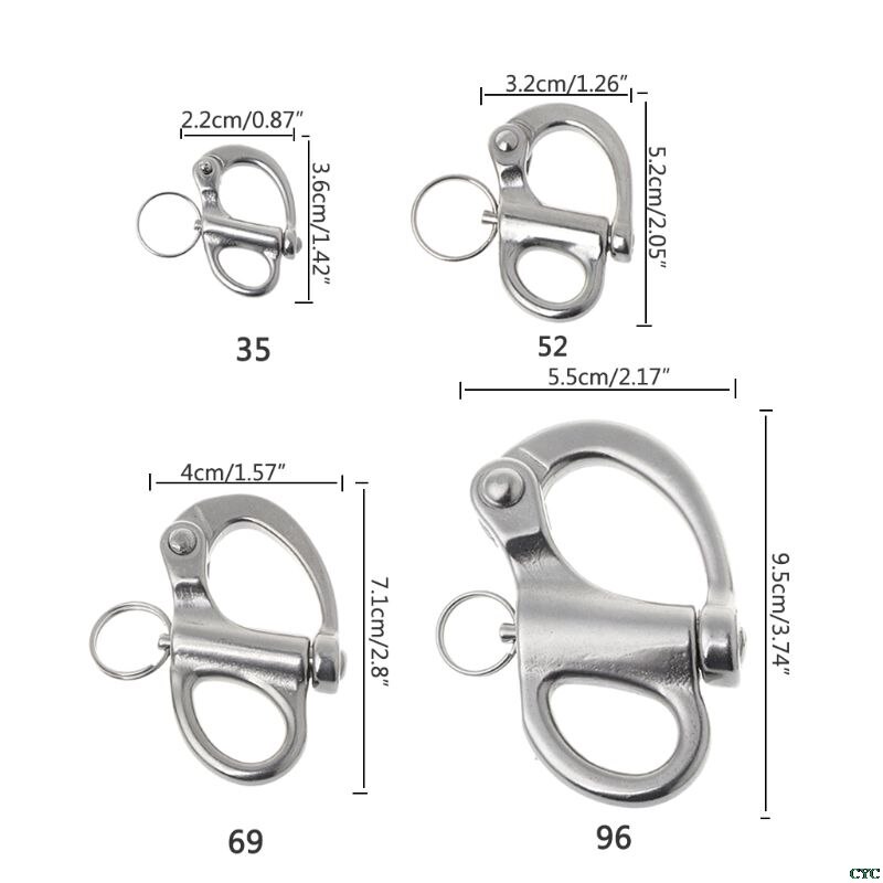 316 Stainless Steel Rigging Sailing Fixed Bail Sna... – Vicedeal