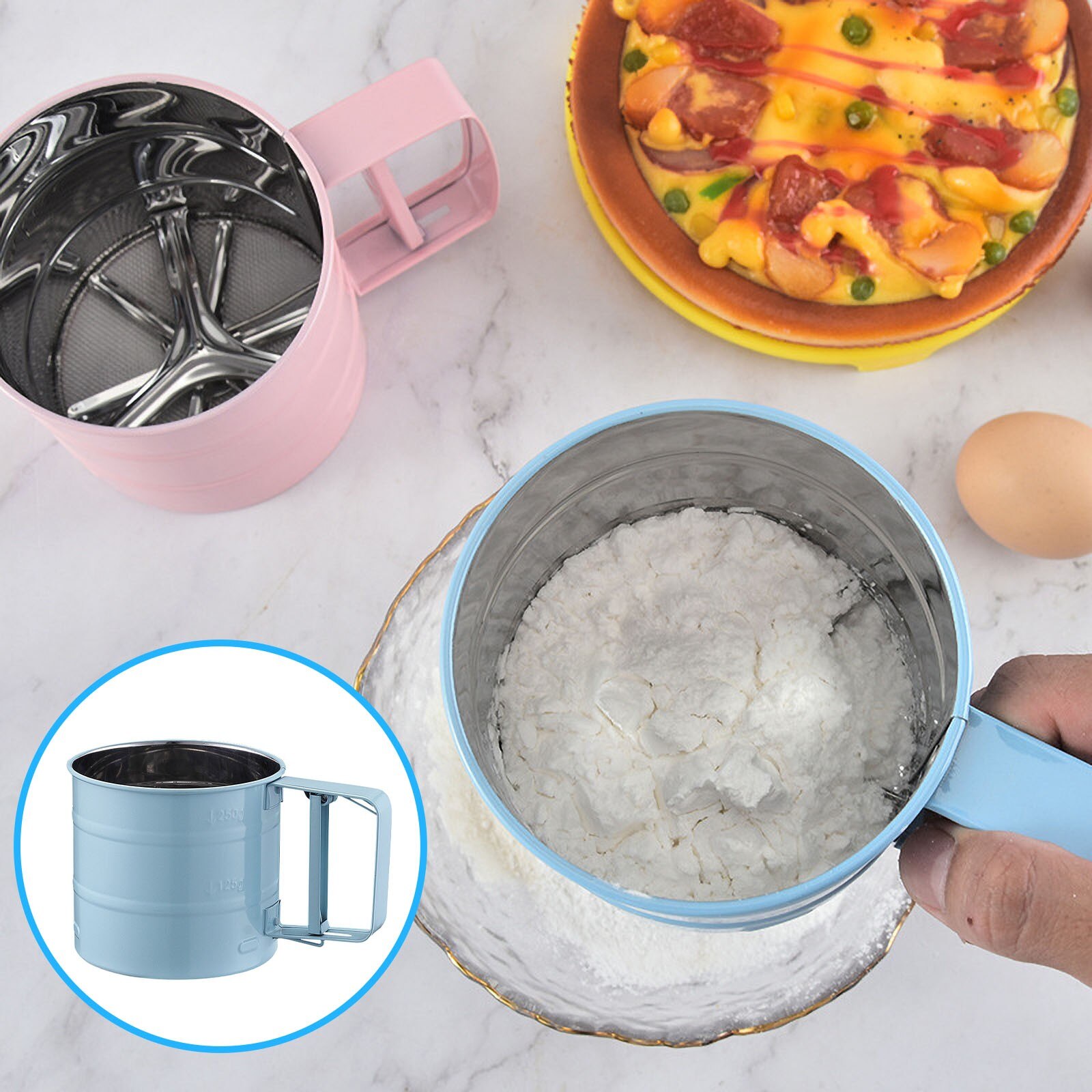 Sieve For Flour Flour S Ifter For Baking Semi-auto... – Grandado