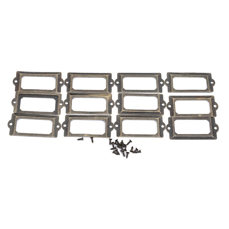 Metal Label Pull Frame Handle Antique Brass File B... – Grandado