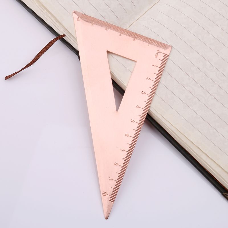Retro Copper Triangle Ruler Right Angle Drawing Me... – Grandado