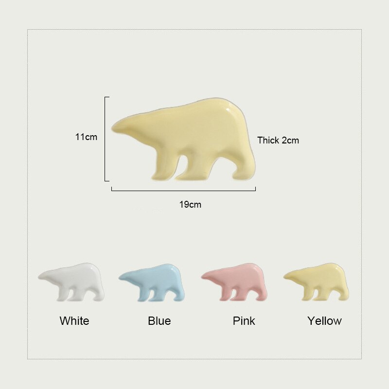 Nordisk stil isbjørn form keramisk fad dekorativ f... – Grandado