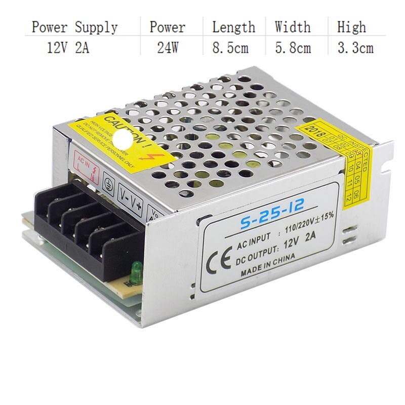 DC 12V 2A Transformer Power Supply CCTV Camera Con... – Vicedeal