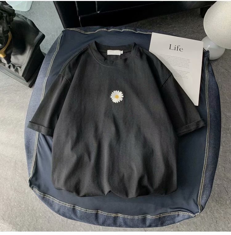 Korea Trend Brand GD Daisy Flowers Print T Shirt M... – Grandado