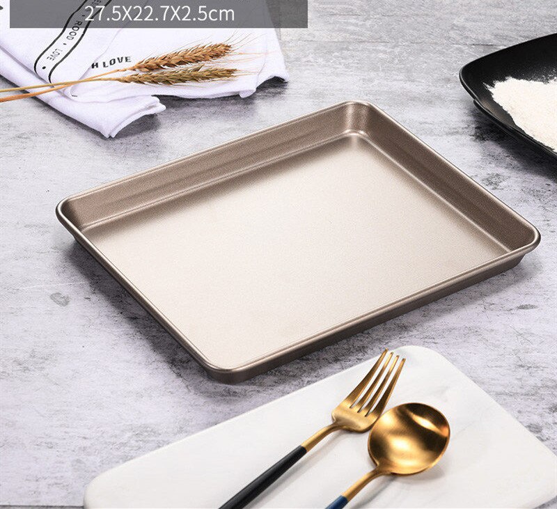 9/11/13inch Gold Color Non-stick Square Cake Pan B... – Vicedeal