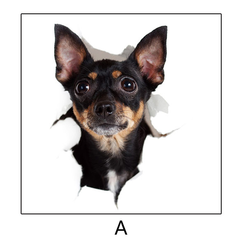 3D Cute Puppy Kitten Wall Sticker Bathroom Toilet ... – Vicedeal