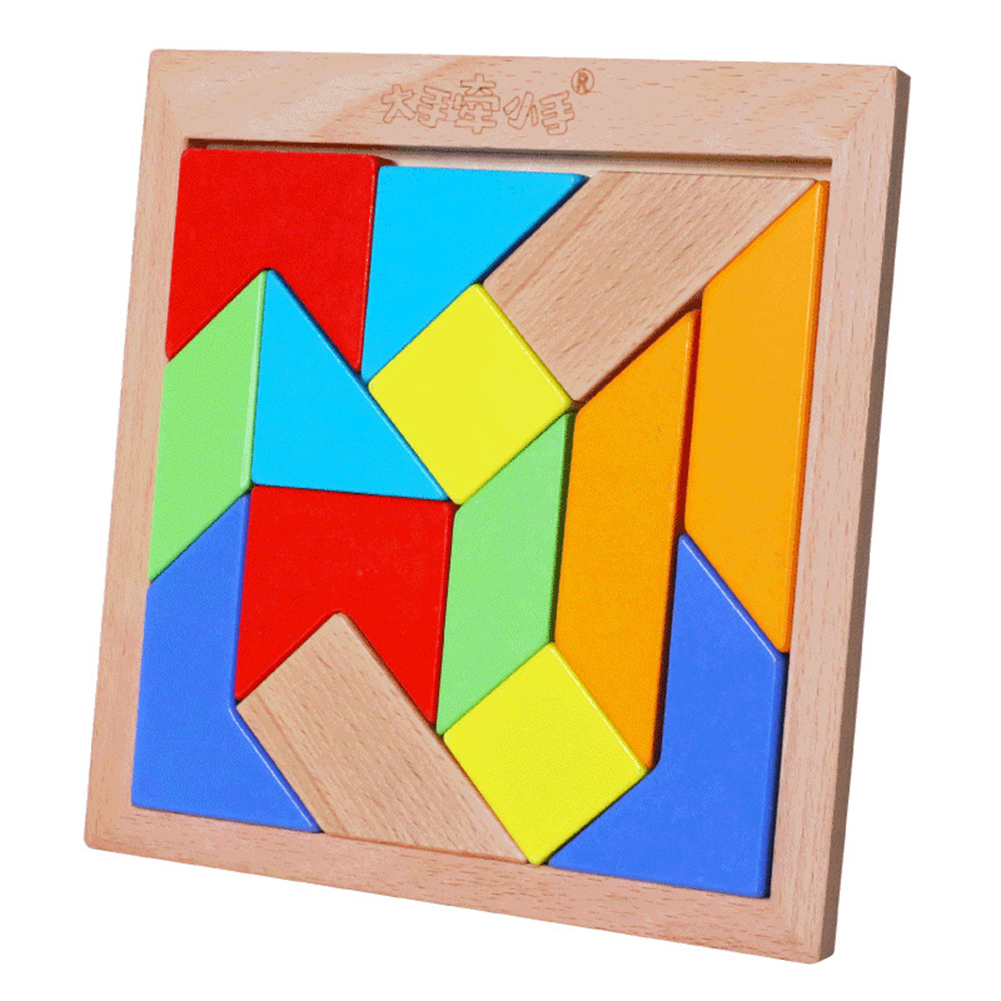Wooden Colorful Tangram Jigsaw Puzzles DIY Intelli... – Vicedeal