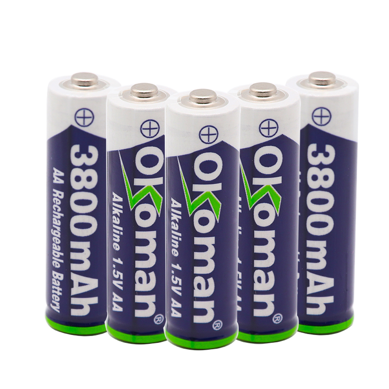 100% 1.5v oppladbare aa batterier 3800 mah alkalis... – Vicedeal