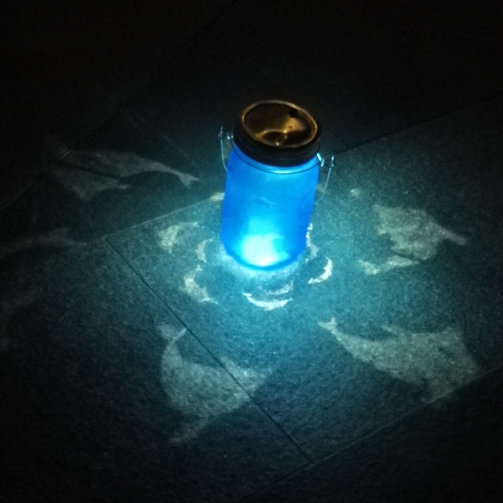 Mano Inciso Delfini Solare Mason Jar Bottiglia Luc... – Grandado