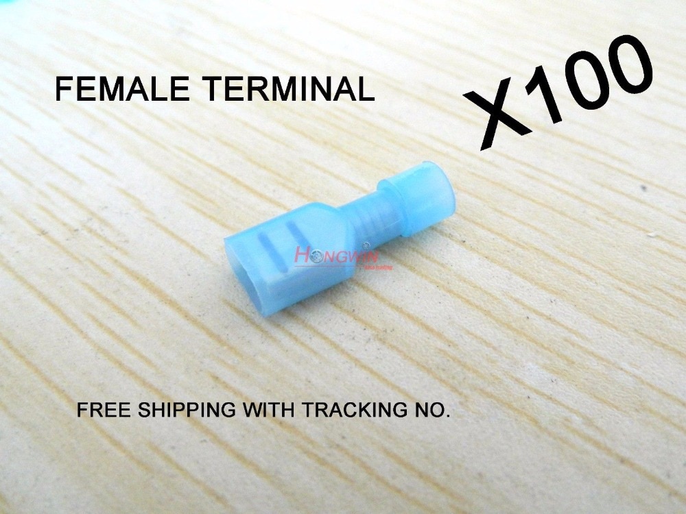 100pcs Blue Female Nylon Insulated Wire Terminal Q... – Grandado