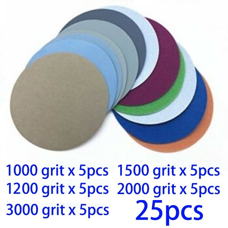 25pcs 3 Inch Wet/Dry Sanding Disc 75mm Hook&Loop S... – Grandado