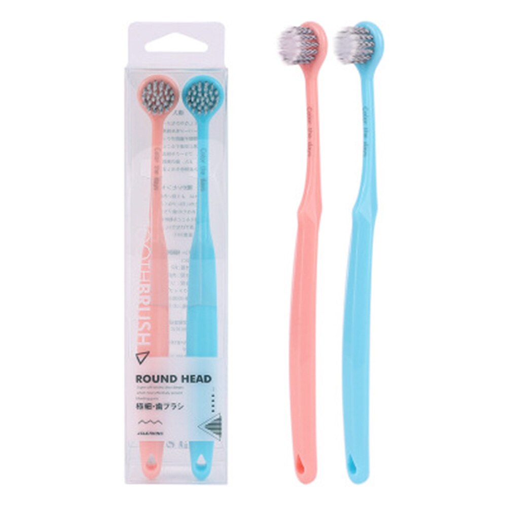 2pcs Soft-bristle Toothbrush Spiral Wire Couple Te... – Grandado