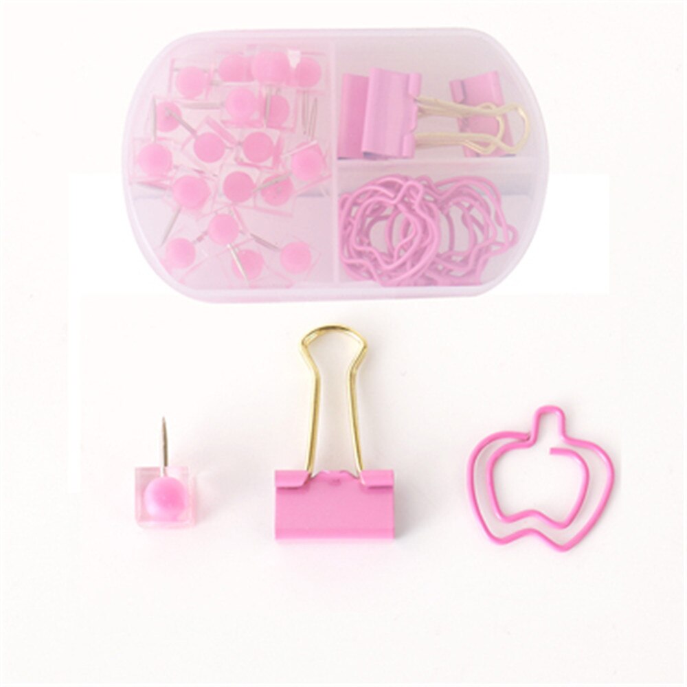 48pcs/box Macaron Color Binder Clips Set Kawaii Co... – Grandado