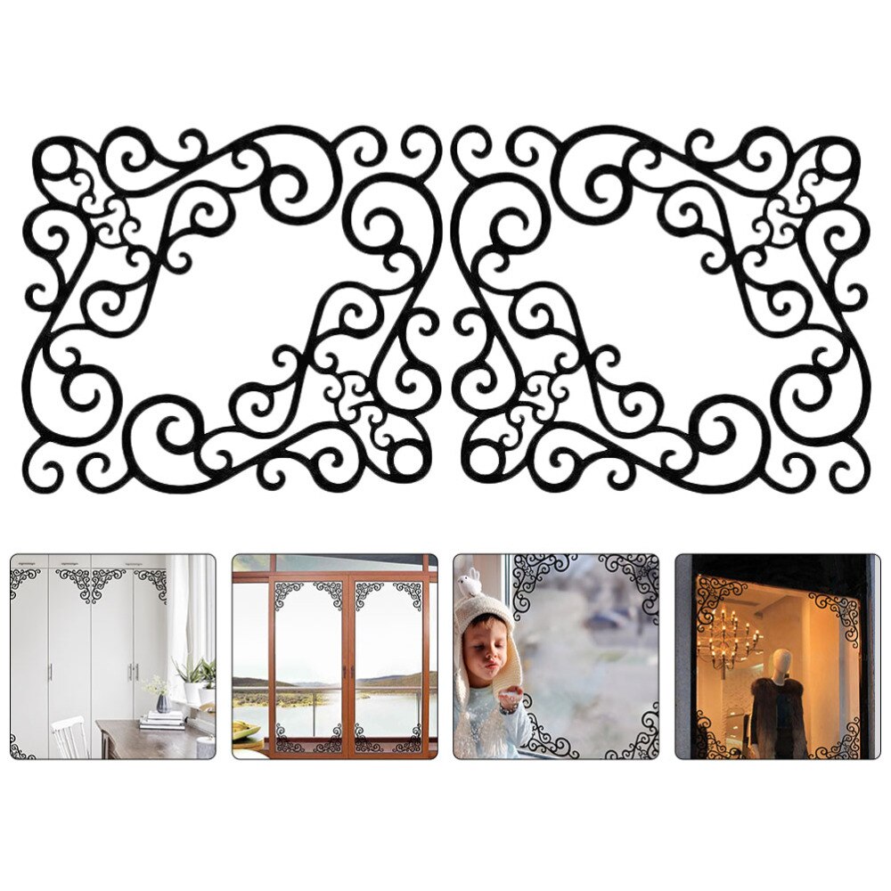 1 Vel Zwart Hoek Decal Waterdichte Pvc Spiegel Sti... – Vicedeal