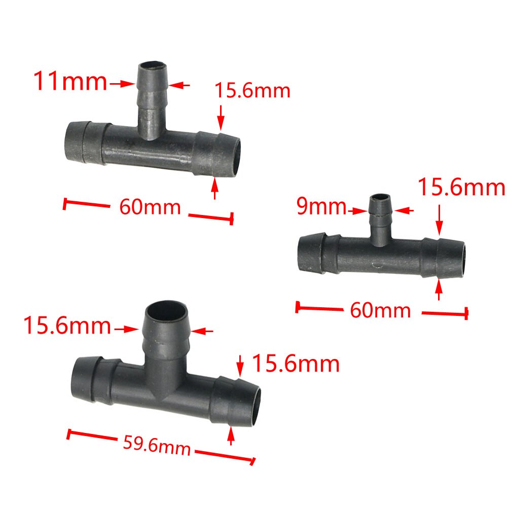 T-Shaped Hose Tee 1I2" To 8mm 10mm 1/2 Reduce... – Vicedeal
