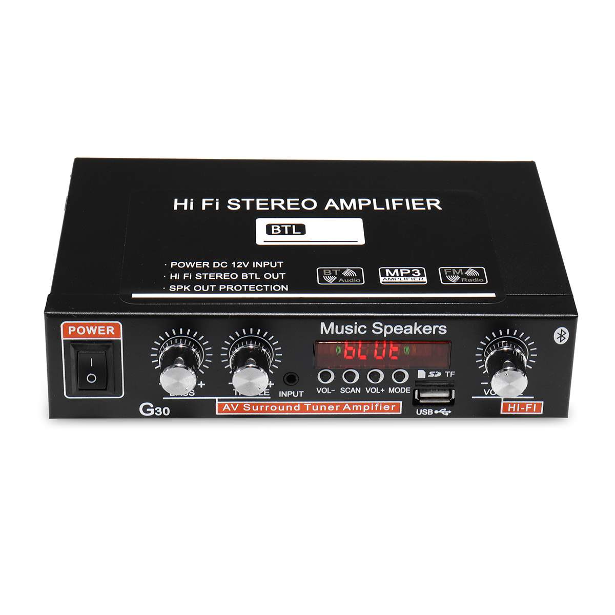 Portable Home Car HIFI Stereo Amplifier Bluetooth ... – Grandado