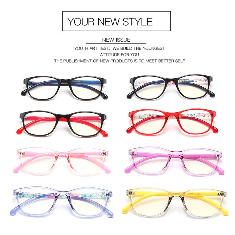 Elbru Children's Oval Frame Anti-blue Light Optica... – Vicedeal