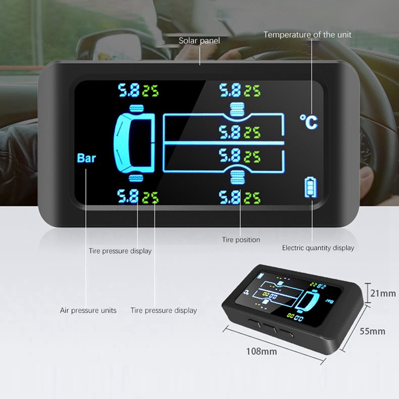Universele Truck Tpms Bandenspanning Monitor 0-8.0... – Vicedeal
