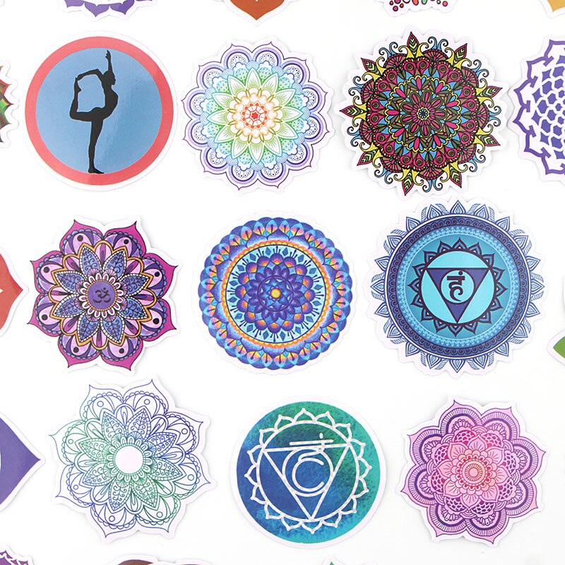 24pcs/set Chakras Vinyl Wall Stickers Mandala Yoga... – Grandado