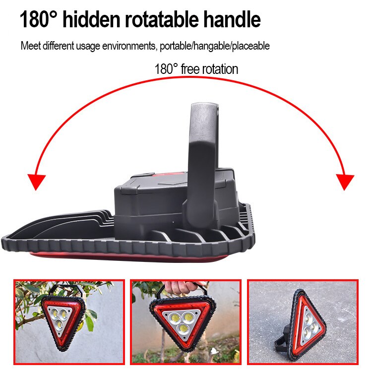 COB Glare Floodlight USB Charging Car Triangle War... – Grandado