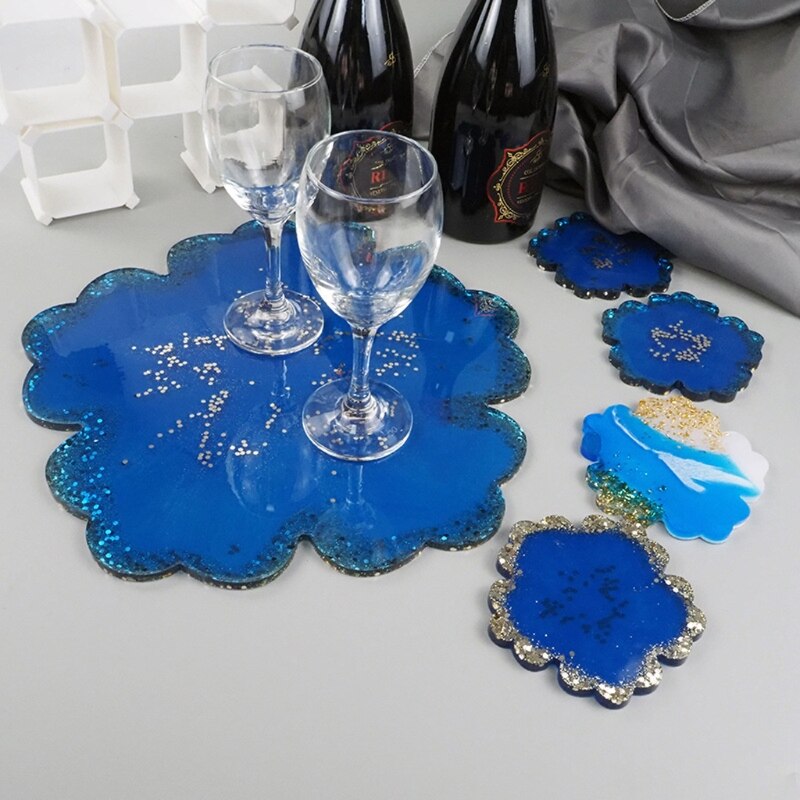 5Pcs Large Silicone Flower Coaster Resin Casting M... – Grandado