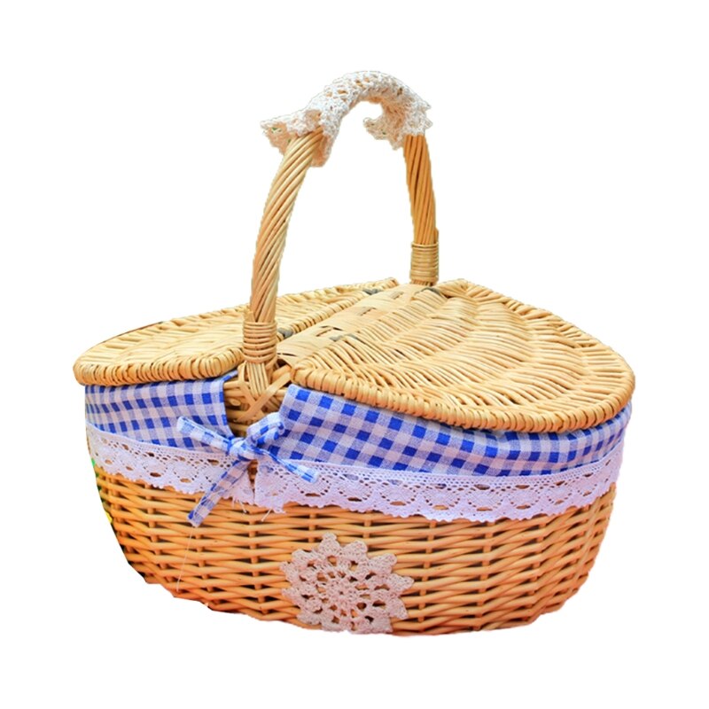 Rattan Outdoor Picnic Basket Country Style Wicker ... – Grandado