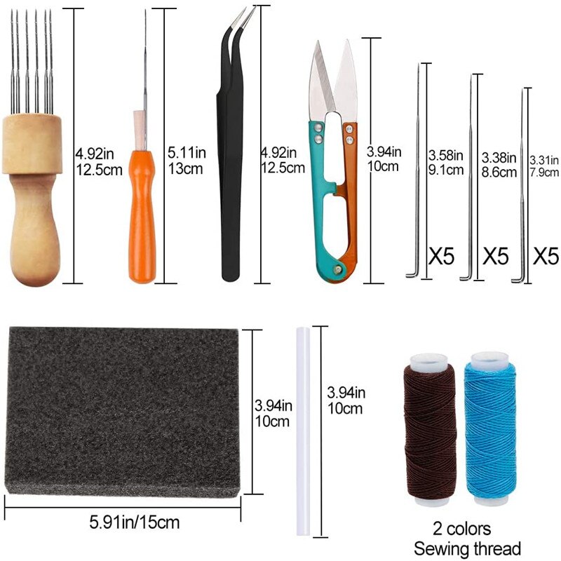 LMDZ Colorful Wool Felt Needle Felting Craft Fabri... – Grandado