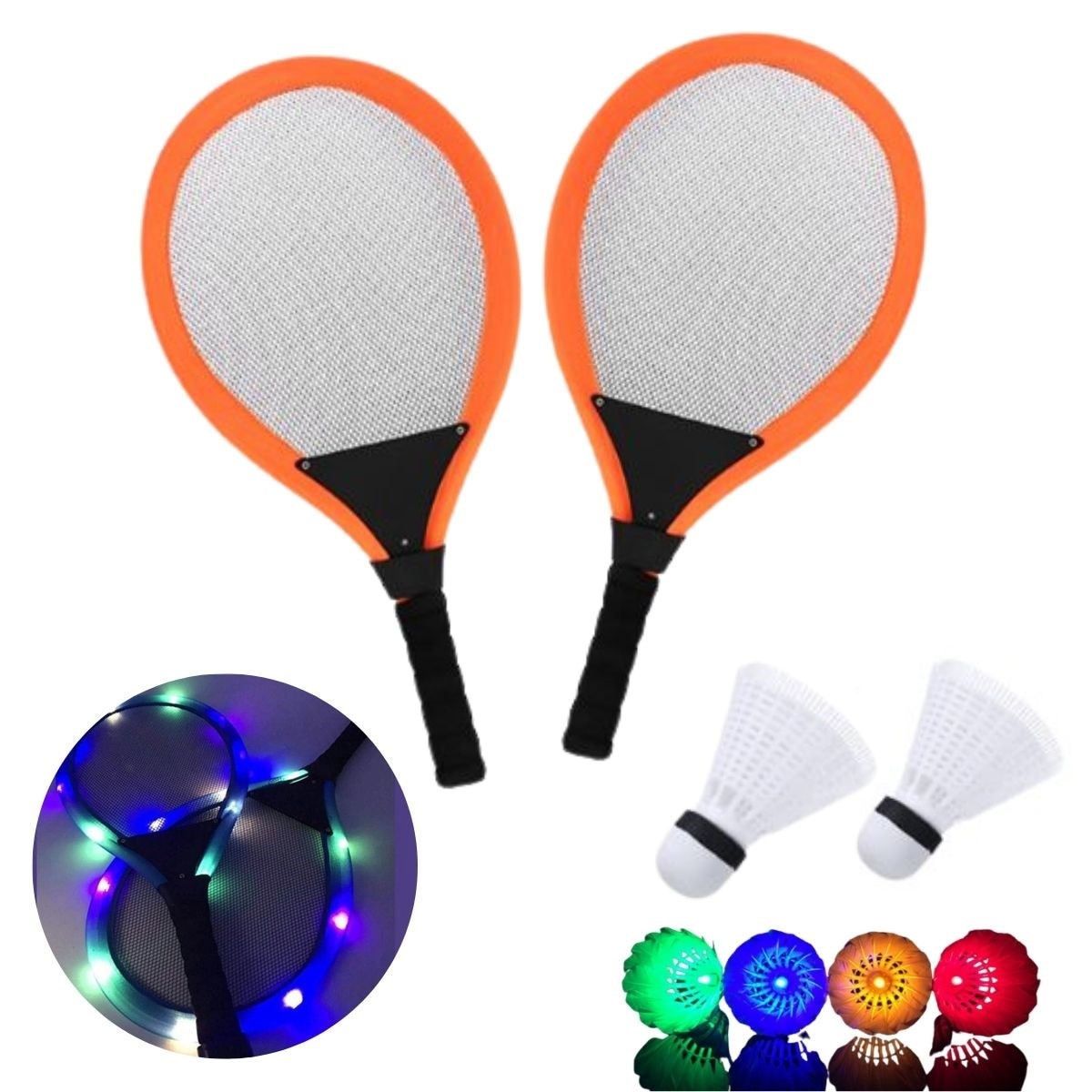 2 Pcs Badminton Racquet Portable Shuttlecocks Incl... – Grandado
