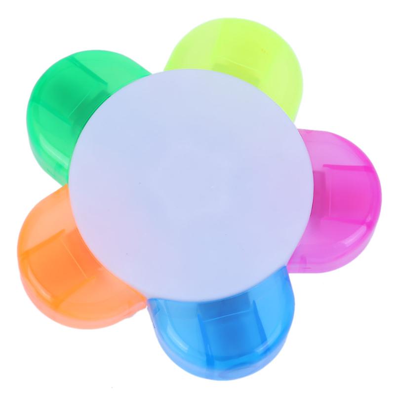 Lovely 5 Color Flower Petal Highlighter Pen Sunflo... – Grandado