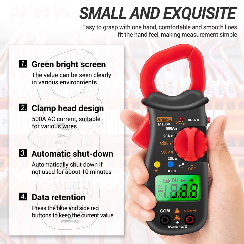 Current Voltage Portable ABS HD Green Display Digi... – Grandado