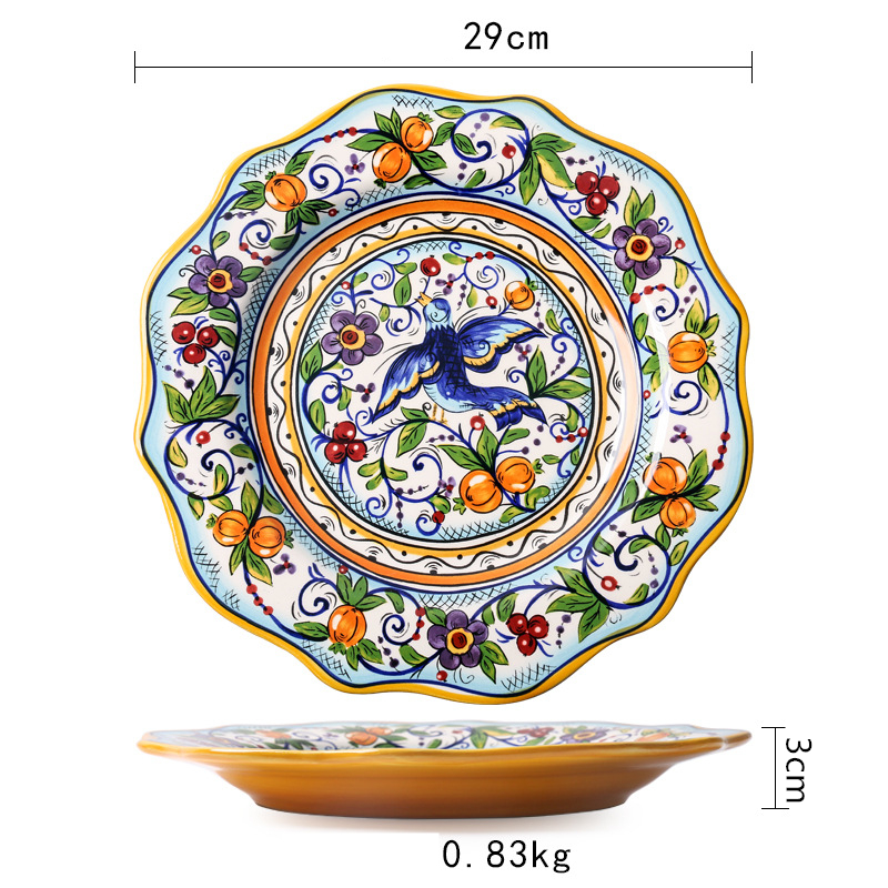 Plate Hand-painted Underglaze Color Crafts Ceramic... – Vicedeal